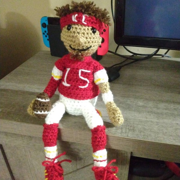 Pattern Travis Kelce KC Chiefs Crochet or Customize to Any Football ...