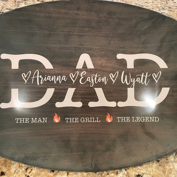 Personalized DAD Platter/the Legend Platter/fathers Day Gifts/ BBQ ...