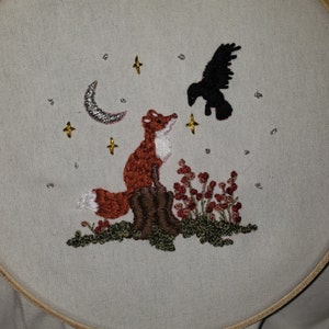 PDF Pattern 6 Fox & Raven Step by Step Beginner Embroidery Pattern With ...