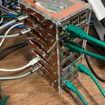 C4labs Bramble 4 or 6 Stack Cluster Case With Fans for Raspberry Pi5 ...