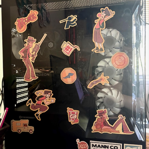 TF2 - Pyro Sticker Pack - Etsy