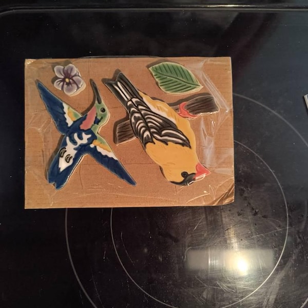 Blue Jay Mosaic Tile, Handmade Ceramic Glazed, Garden Bird Bluejay Tile ...