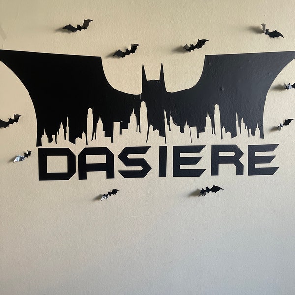 Superhero Name Decal, Personalized Name Decal, Superhero Bedroom Wall ...