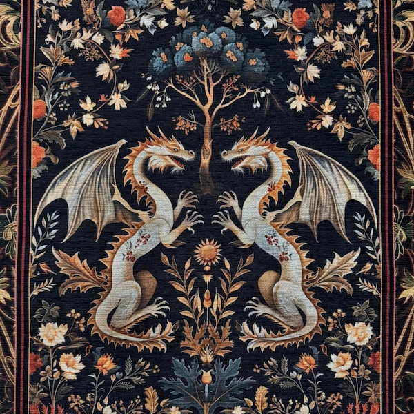 Dark Academia Wildflower Rug Floral Aesthetic Ornate Gothic Home Decor ...