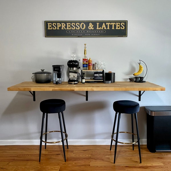 Custom Espresso & Latte Sign - Rustic Hand Made Vintage Wooden Sign - Etsy