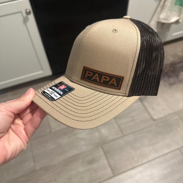 PAPA Patch Hat, Custom PAPA Cap, PAPA Birthday Gifts, New Papa ...