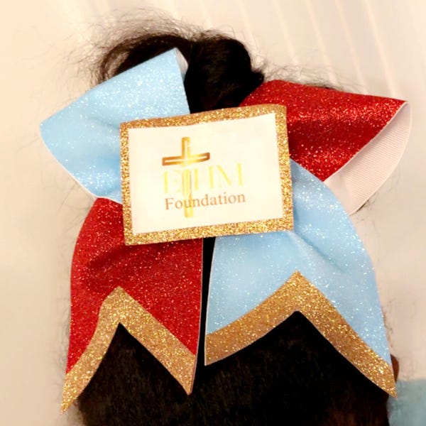 7” Stitch Themed Cheer Bow. - Etsy