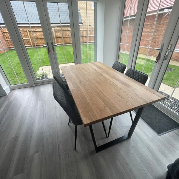 Extending Scandinavian Farmhouse Dining Table - Extendable Solid Wooden ...