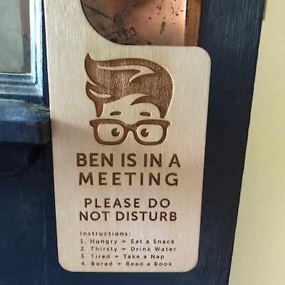 Please Do Not Disturb Mom Working Door Hanger in A Meeting Sign WFH ...