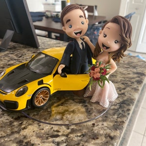 Fully Personalized Wedding Cake Topper Figurines Bride and Groom ...