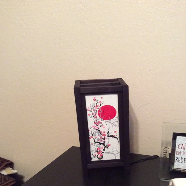 Asian Oriental Cherry Blossom Sakura Japanese Lamp Zen Bedside Lamp ...
