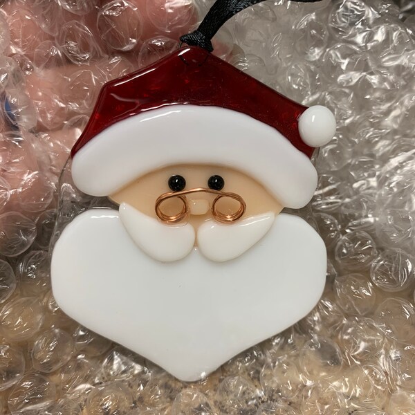 Santa, Fused Glass - Etsy