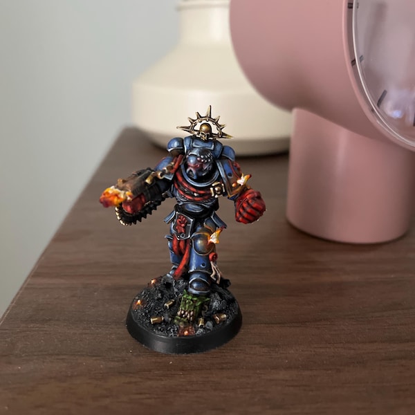Warhammer 40k: Space Marine Crimson Fist Single Hand Painted Grimdark ...
