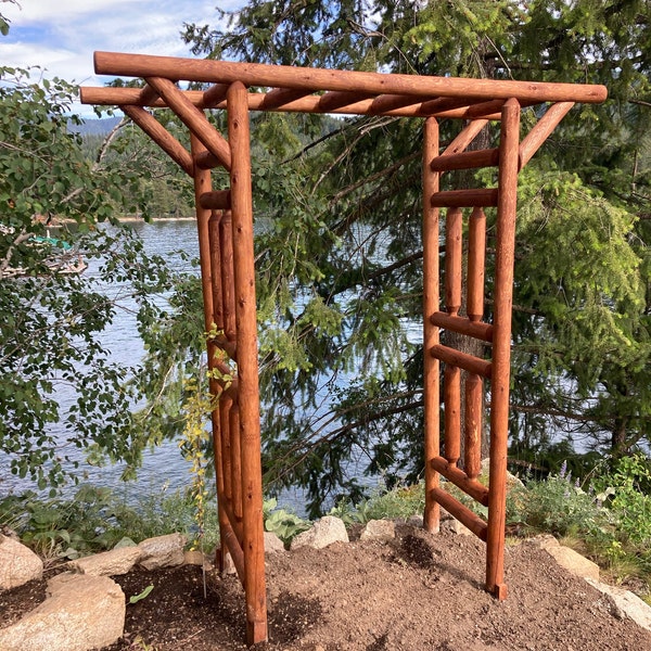 Cedar Rustic Log Arbor - Etsy