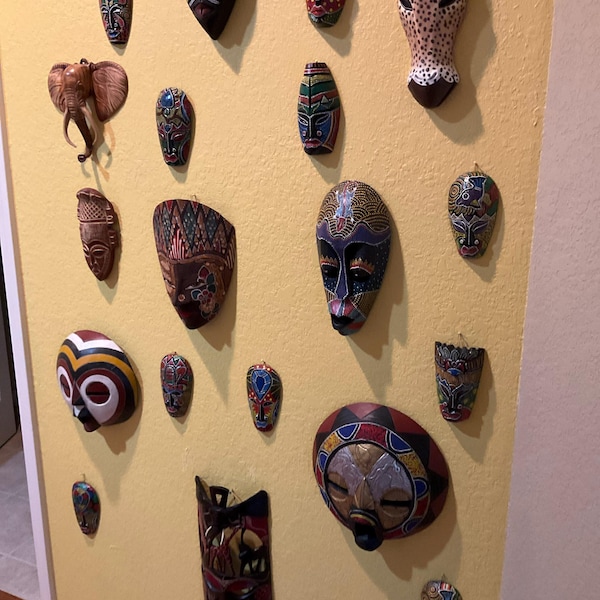 African Mask From Kenya With Elephants - Etsy