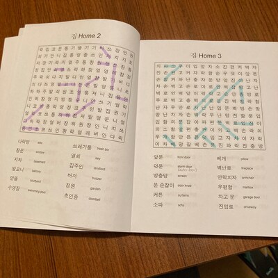 Korean Word Search: Learn 2,400 Essential Korean Words Completing Over ...