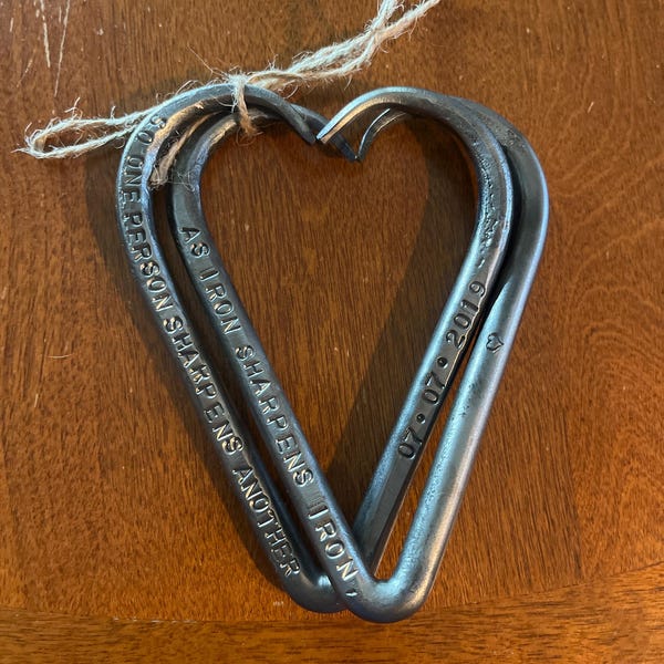 Iron Sharpens Iron - Blacksmith Made - 6th Wedding Anniversary - Iron ...