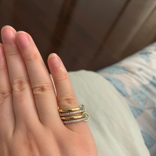 Vintage Twist Dome-style Ring Accented With Cubic Zirconia Pave Stones ...