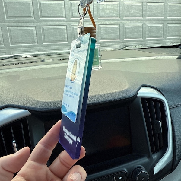 Custom Gradient Badge Buddy, Colorful Acrylic ID Tags Gift for ...