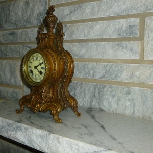 Art Nouveau Rococo Solid Bronze Table Clock Movement Japy Freres - Etsy