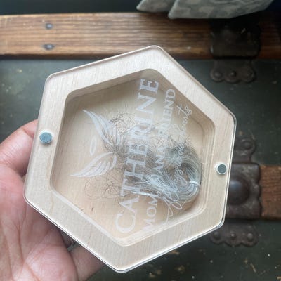 Babies First Haircut Box, Haircut Keepsake Box, Child Cutting off ...