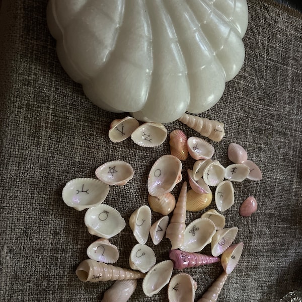 Italian Janarric Sacred Sea Witch Runes by KJ, Hand Painted Sealed ...