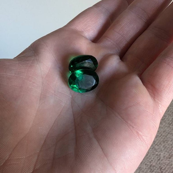5 MM Faceted Colombian Emerald Round Cut Loose Gemstone, Lab Created ...