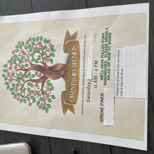 Editable Family Tree Invitation Family Reunion Party Family Tree ...