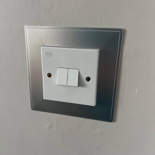 Finger Plates Light Switch Single and Double Plug Socket Surround Panel ...