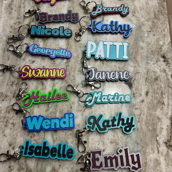 Custom 3D Printed Keychain - Custom Key Chain - Name Keychain - Custom ...