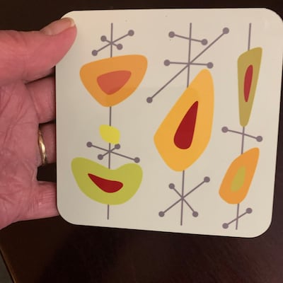 Mid Century Modern Retro Funky 1950's Style Drink Coaster Set of 4 ...