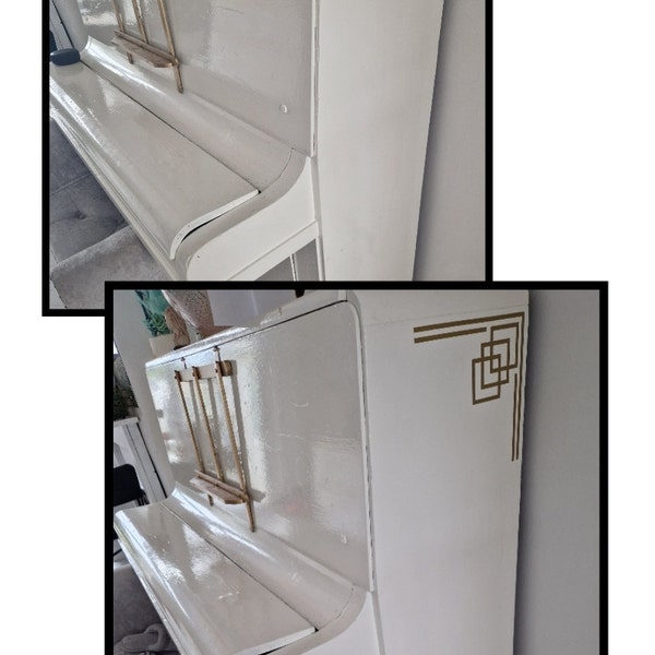 Large Pair 2 Art Deco Style Corner Stickers/wall Decal 203mm 11 Colours ...