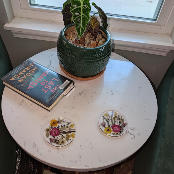 Natural Flowers Coasters,colorful Pressed Real Floral Outdoor Coaster ...