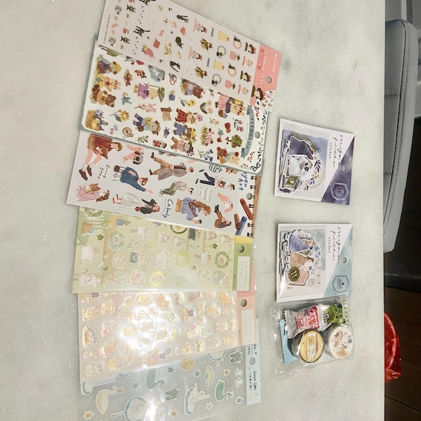 1 Sheet | NB | Mini Animal Gold Foil Clear Stickers | Kitten - Momonga ...