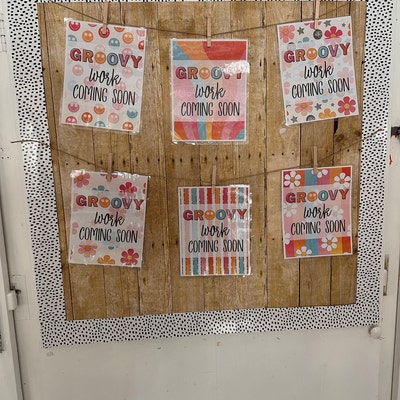 Retro Rainbow 10-drawer Cart Labels editable - Etsy