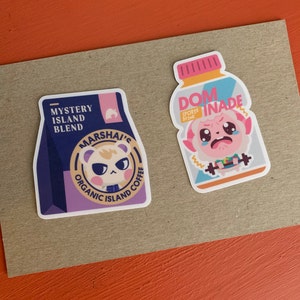 Animal Crossing Vinyl Sticker Marshal Coffee, Maple Syrup, Coco Coconut ...
