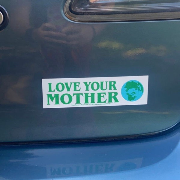 Love Your Mother - Small Environmental Bumper Sticker / Laptop Decal or ...