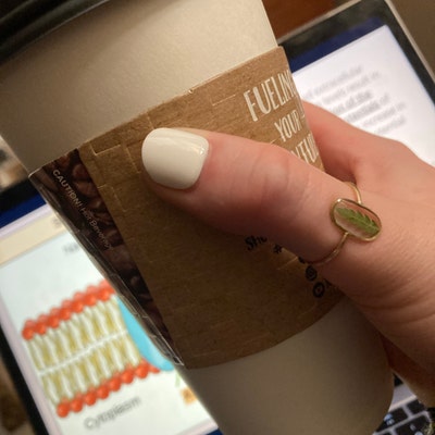 Fern Ring, Plant Ring, Botanical Ring, Pressed Fern Ring, Gold Fern ...