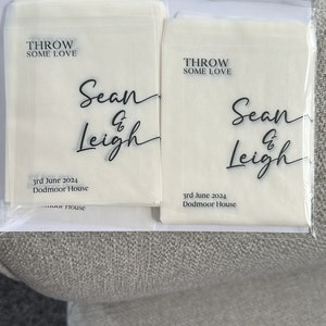 Personalised Order of Service Tissue Packets Wedding Tissues Wedding ...