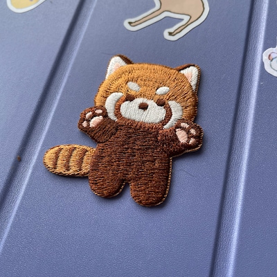 Redpanda Embroidered Patch Sticker/cute Embroidery/kawaii Embroidered ...