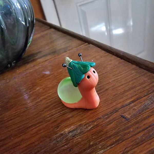Polymer Clay Marble Snail Witch for Fairy Garden or Display , Halloween ...