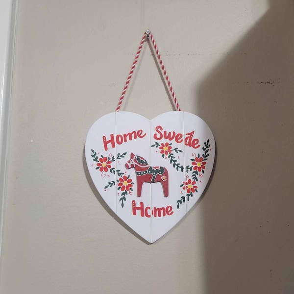 Swedish Welcome Sign, Swedish Gifts, Scandinavian Decor, Swedish Dala ...
