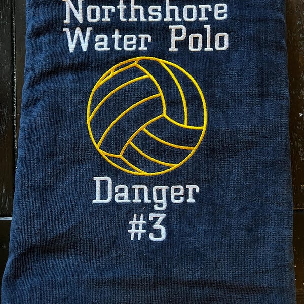 Personalized Volleyball Towel With Custom Embroidery Included ...