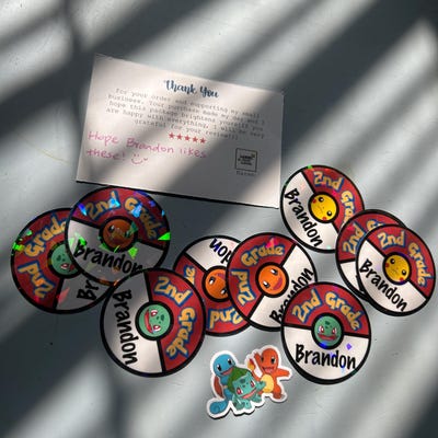 Personalized Name Stickers Kids Name Labels, Laptop Bottle Stickers ...