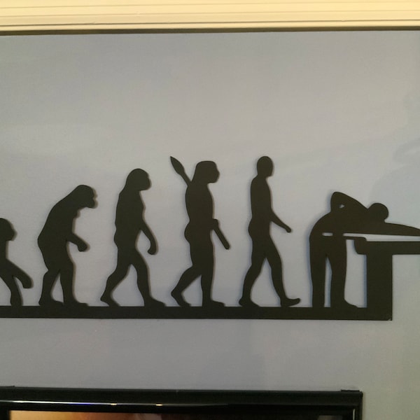 Billiards Evolution Sign, Funny Billiards Sign, Pool Metal Sign ...