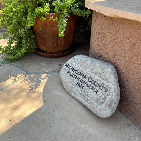 Family Tree Written in Stone- Custom Carved River Rock Garden ...