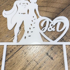 Cupid Cake Topper, Acrylic Wedding Cake Topper With Initials and Cupid ...