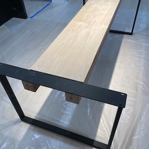 Heavy Duty Large 4 Post Style Table Legs Powder Coated Steel Legs Metal ...