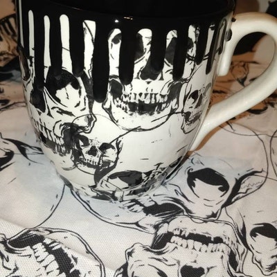 Skull Mega Mug, Large Skulls Mugs, Gothic Cup, Tea Coffee Lover, Huge ...