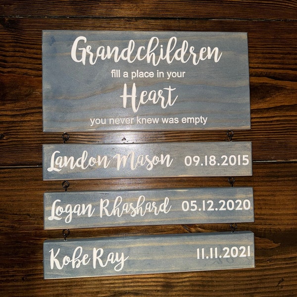 Personalized Wooden Sign for Grandparents, Gift for Grandma From Family ...